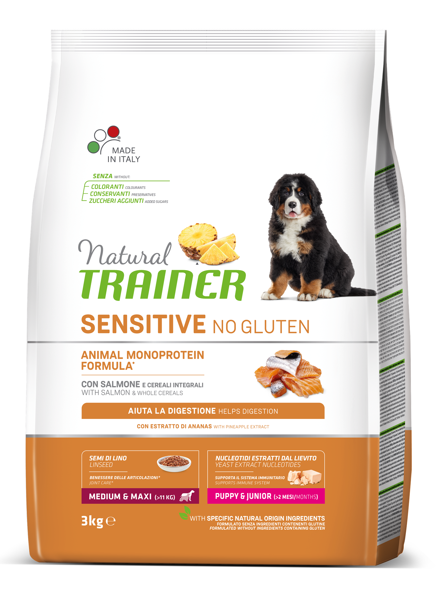 TRAINER Sensitive, bez glutena, sa lososom za štence i juniore srednjih ...