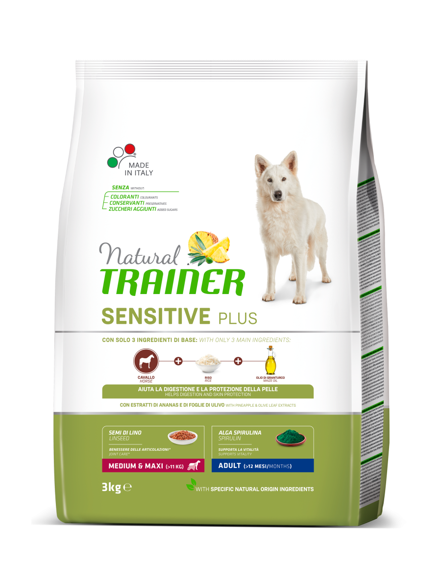 TRAINER Sensitive, bez glutena, sa konjetinom za odrasle pse srednjih i ...