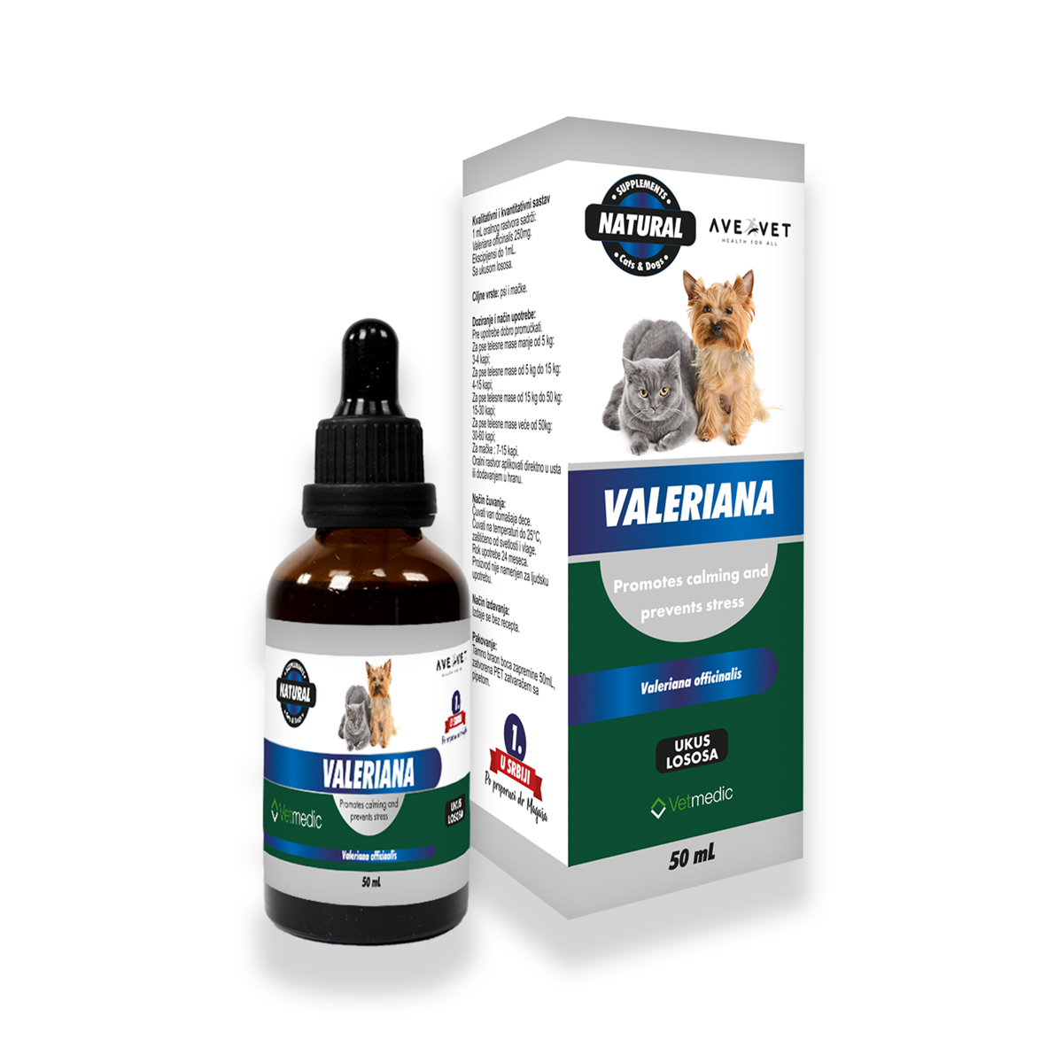 Ave&Vetmedic VALERIANA oralni rastvor 50ml | VetAnima